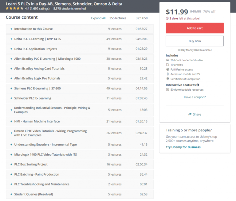 PLC Training Courses and Recommended Reading – PLC Basics